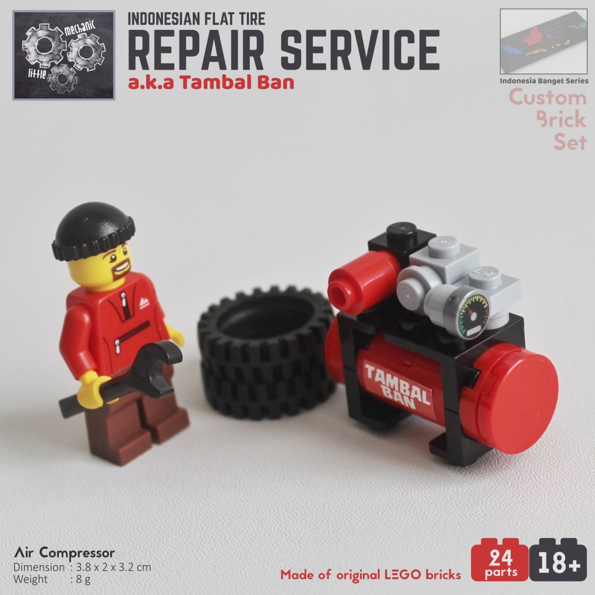 Now with Sticker & LEGO Tire – Indonesian Flat Tire Repair Service ...